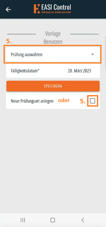 Geräteprüfung planen – EASI Control
