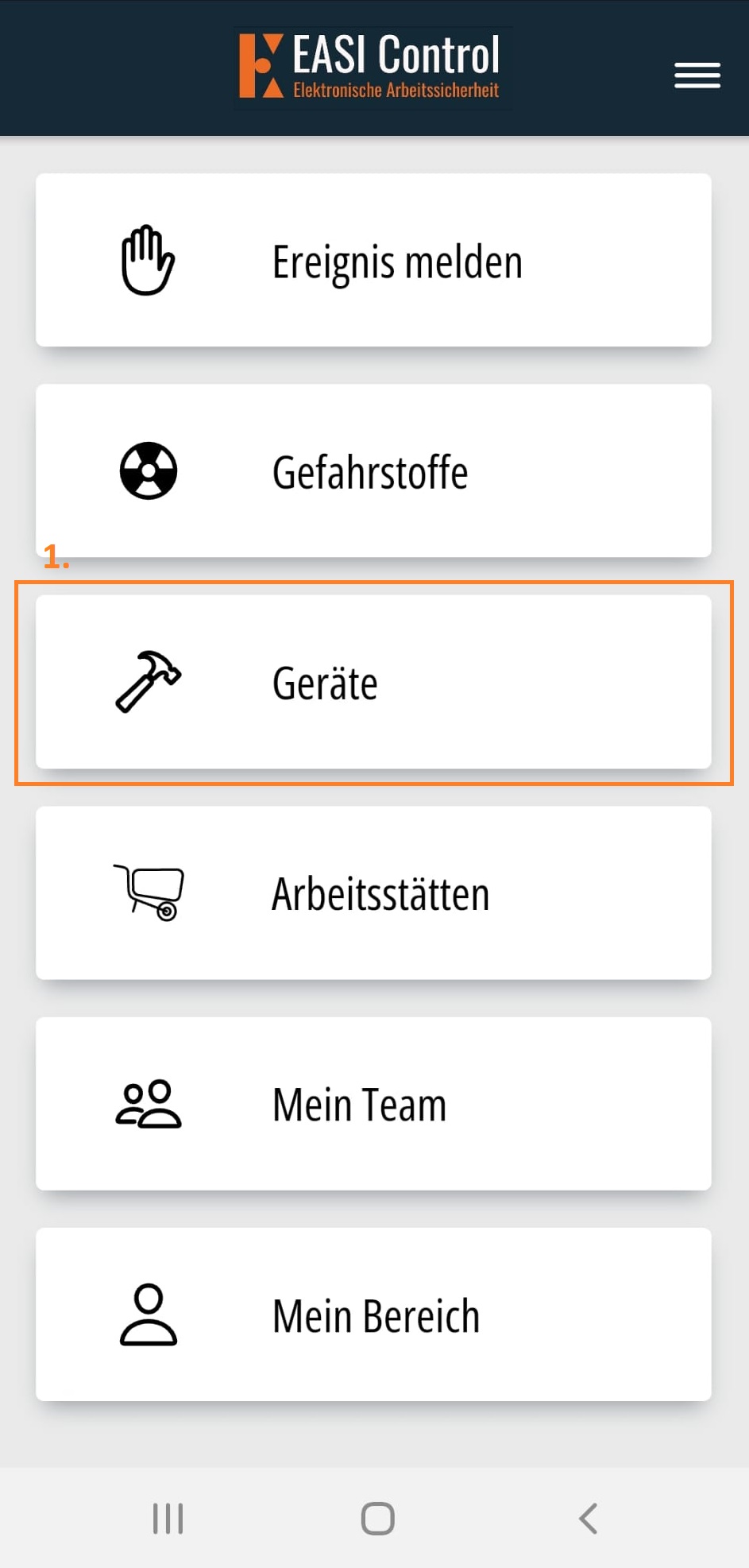 Gerätetransfer – EASI Control