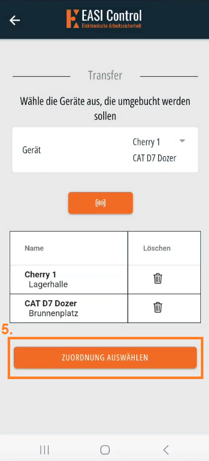 Gerätetransfer – EASI Control